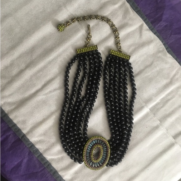 Heidi Daus | Jewelry | Heidi Daus Multicolor Oval Center Onyx Choker ...